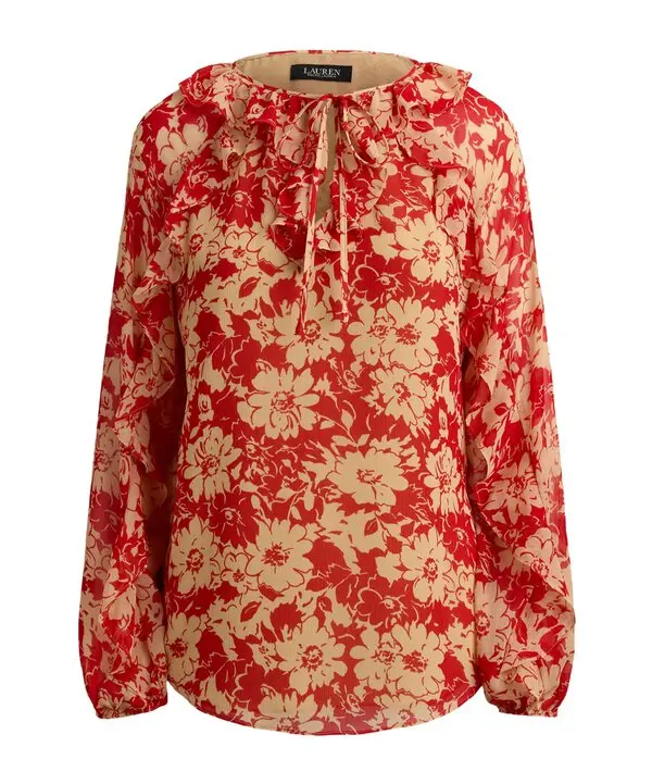 Ralph Lauren Long Sleeve Printed Blouse