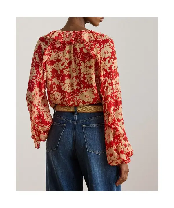 Ralph Lauren Long Sleeve Printed Blouse