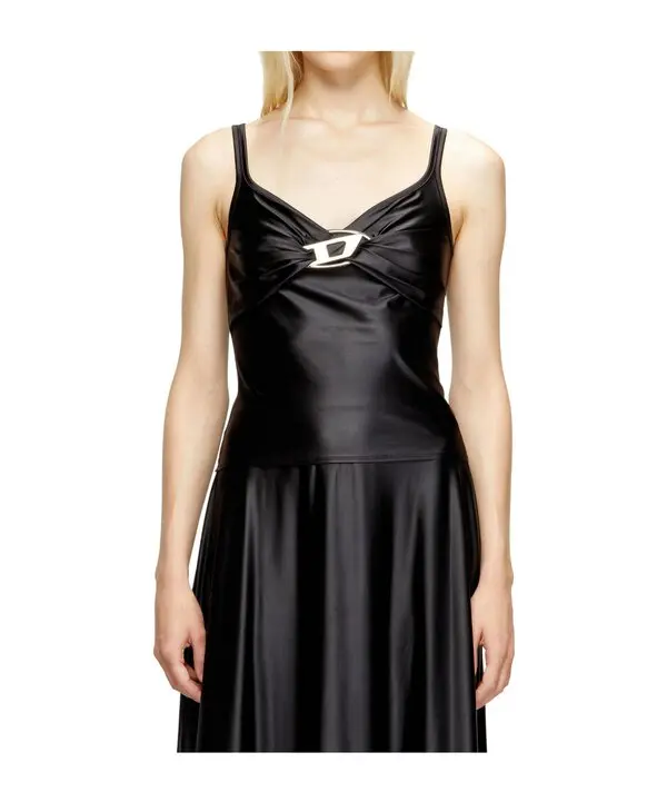 DIESEL® Sleeveless Top With Twisted Detail And Cut-out