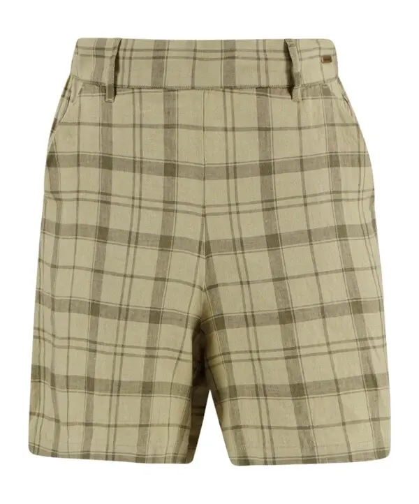 Barbour Plaid Tailored Shorts With Belt Loops And Side Pockets