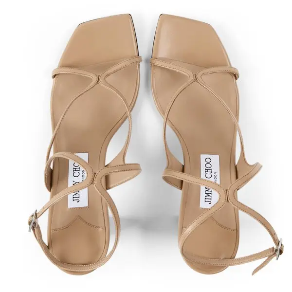 JIMMY CHOO Leather High Heel Sandals - Nude