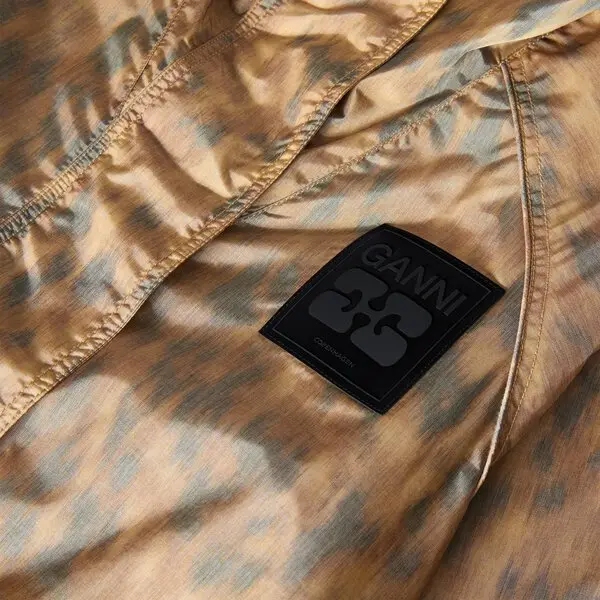 GANNI Hooded Anorak Jacket With Weather-resistant Fabric - Nude