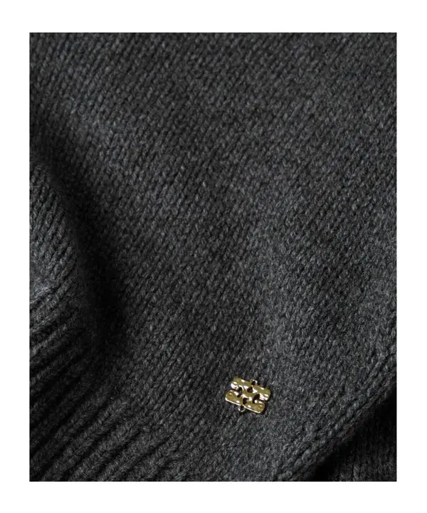 GANNI V-neck Wool Yak Knit Sweater