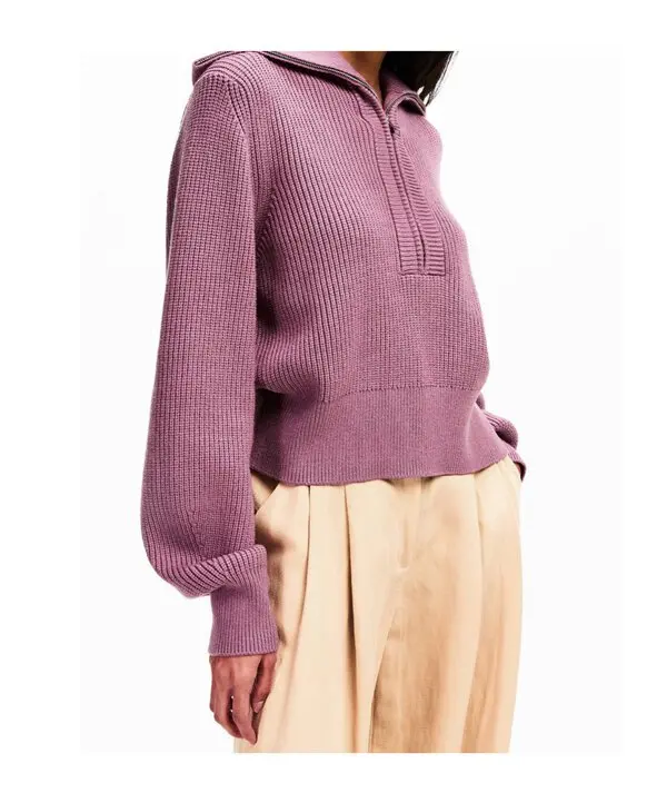 Varley Maura Knitted Crew-neck Pullover - Lavender
