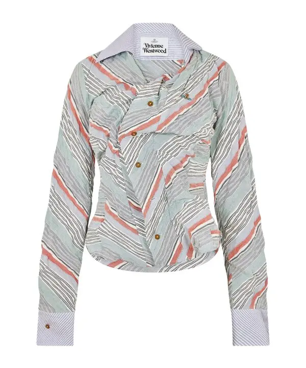 VIVIENNE WESTWOOD Long Sleeve Diagonal Striped Shirt