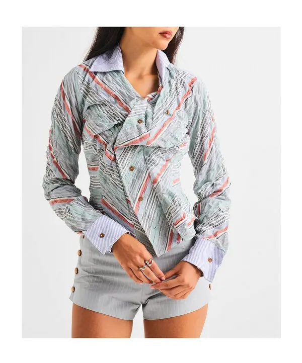 VIVIENNE WESTWOOD Long Sleeve Diagonal Striped Shirt
