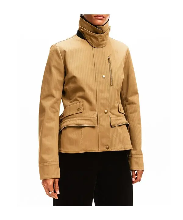 Alexander McQueen Herringbone Track Jacket - Nude