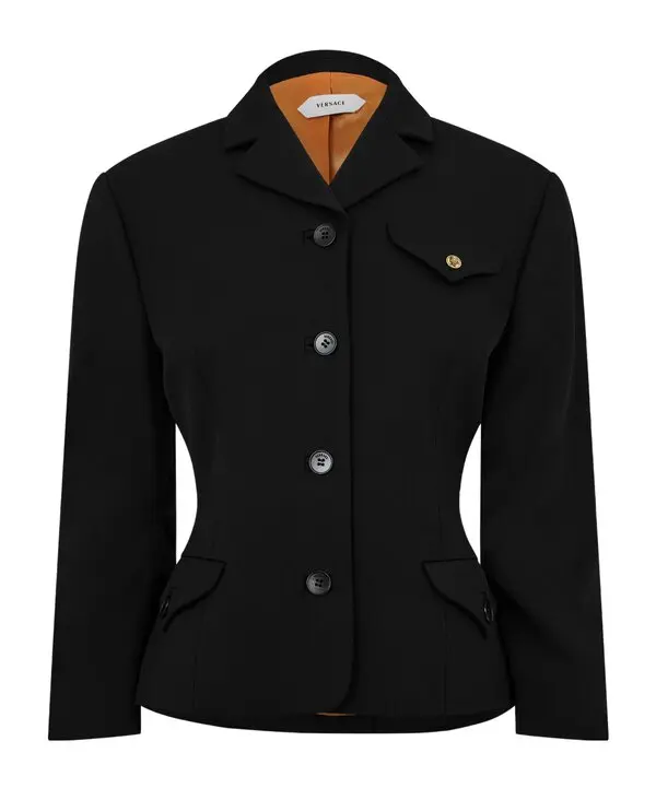 Versace Waist-hugging Single-breasted Jacket