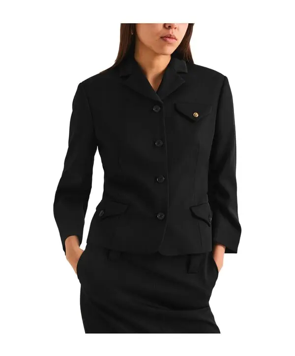 Versace Waist-hugging Single-breasted Jacket