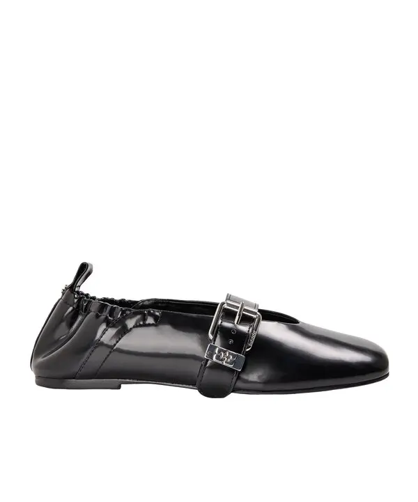 GANNI Buckle Detail Ballet Flats