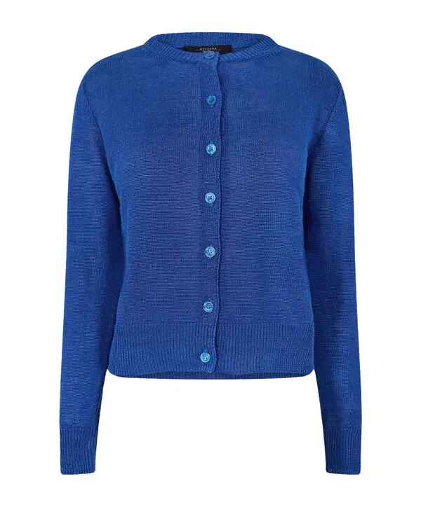 Max Mara Knitted Cardigan With Button Closure - Blue