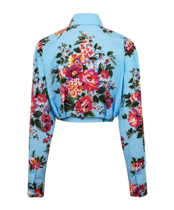 Dolce & Gabbana Floral Print Cropped Shirt