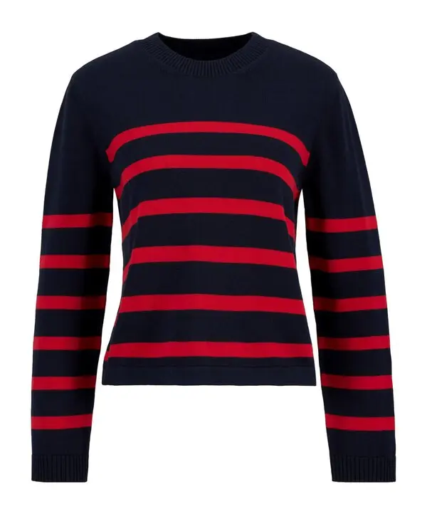 Barbour Striped Cotton Crew Neck Jumper