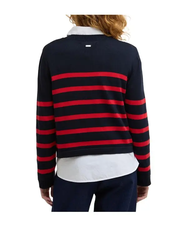 Barbour Striped Cotton Crew Neck Jumper