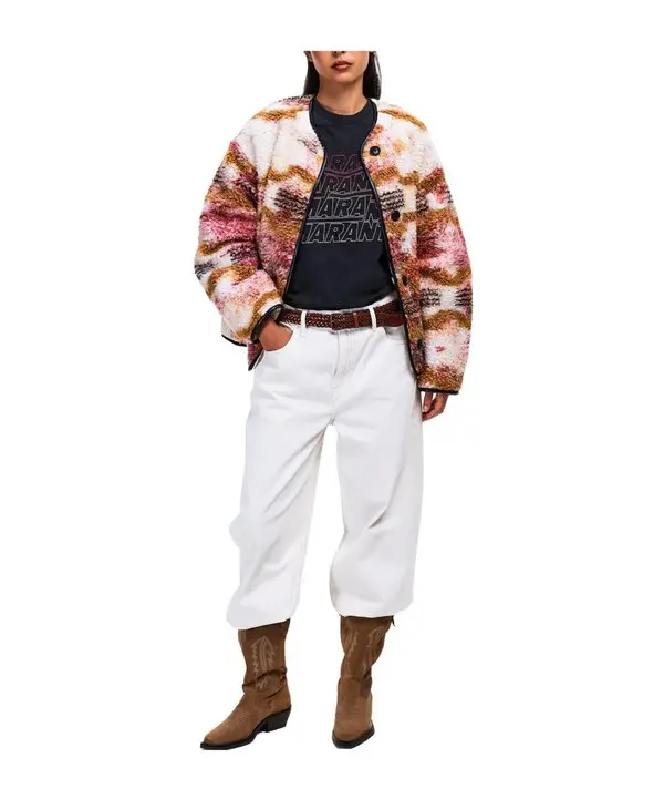 Isabel Marant Étoile Multicolor Patterned Fleece Jacket - Pink