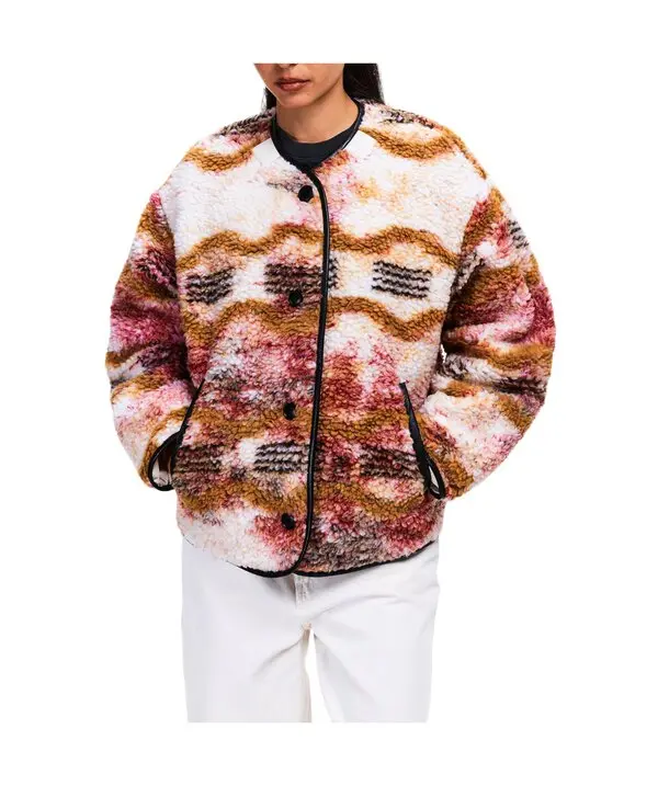 Isabel Marant Étoile Multicolor Patterned Fleece Jacket - Pink