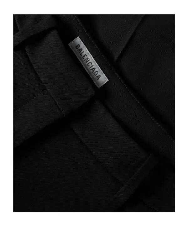 Balenciaga High-waisted Slim-fit Trousers With Front Pleats