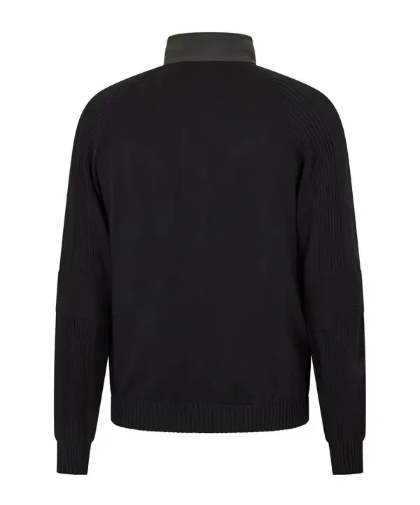 Moncler Hybrid Jacket With Quilted Front And Knit Sleeves