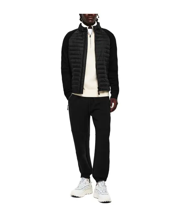 Moncler Hybrid Jacket With Quilted Front And Knit Sleeves