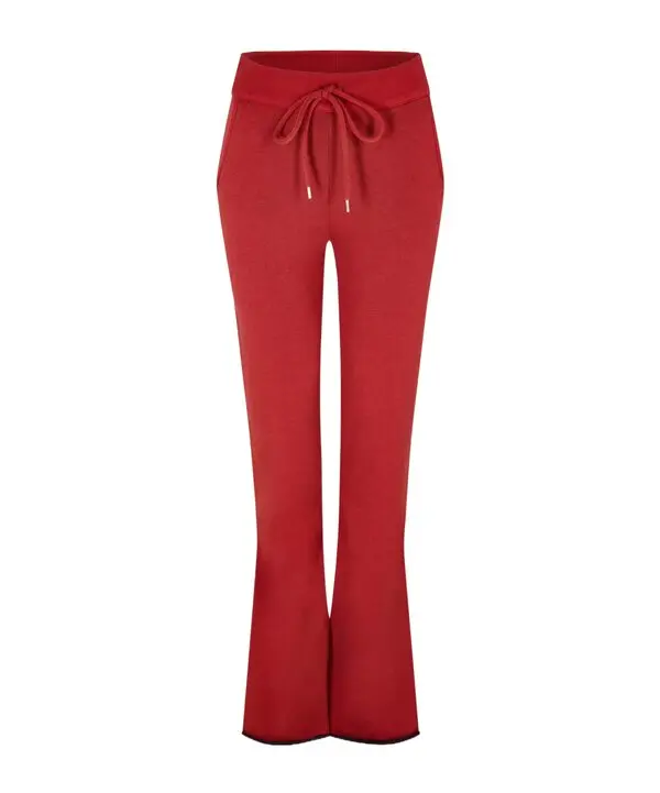 VIVIENNE WESTWOOD Flared Joggers With Saturn Embroidery - Red