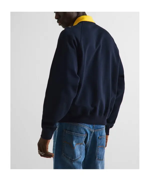 Versace Minimalist Long-sleeve Polo Shirt