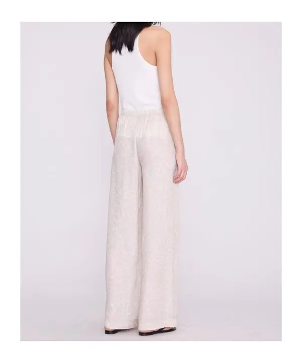 ANINE BING Wide-leg Printed Trousers - White