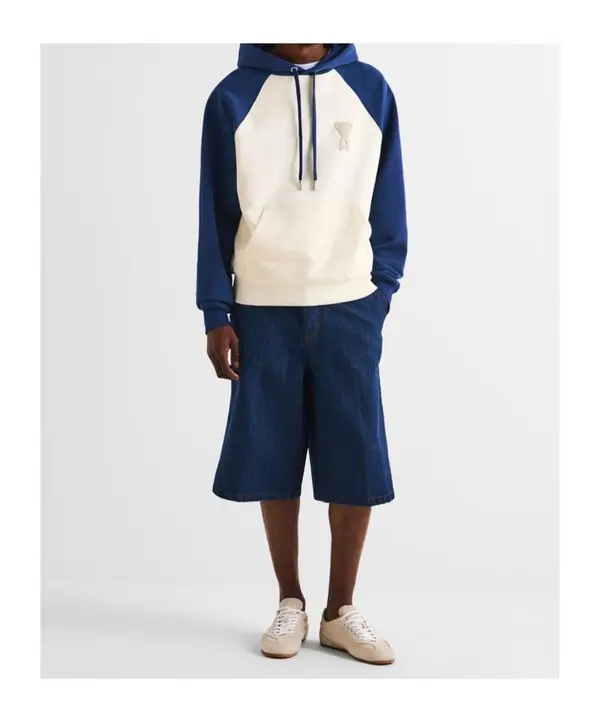 AMI Paris Logo Hoodie - Blue