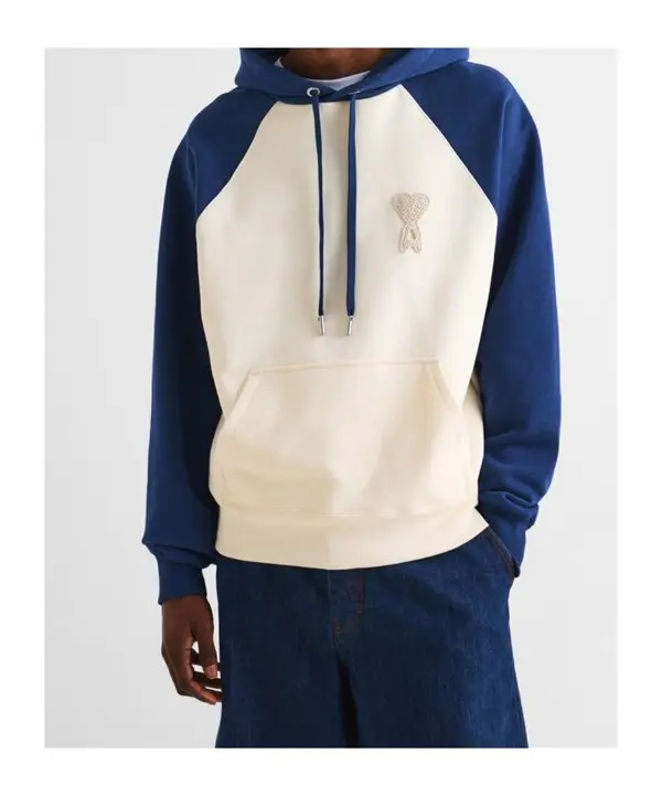 AMI Paris Logo Hoodie - Blue