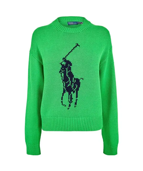 Polo Ralph Lauren Crew Neck Jumper With Graphic Print - Green