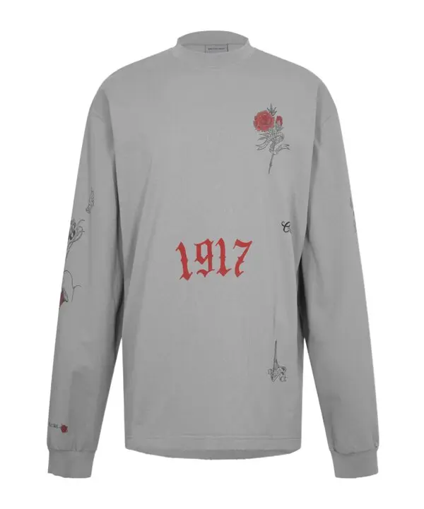 Balenciaga Printed Long-sleeved T-shirt