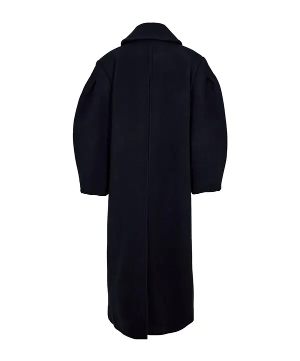GANNI Wool Double-breasted Peacoat