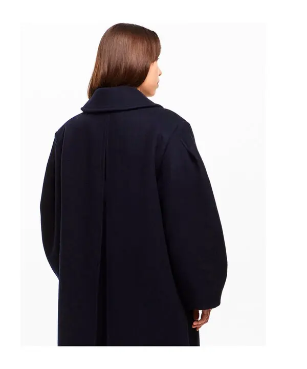 GANNI Wool Double-breasted Peacoat