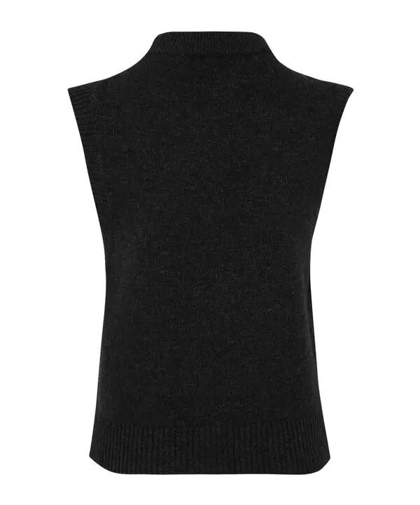 GANNI Cherry Knit Vest - Black