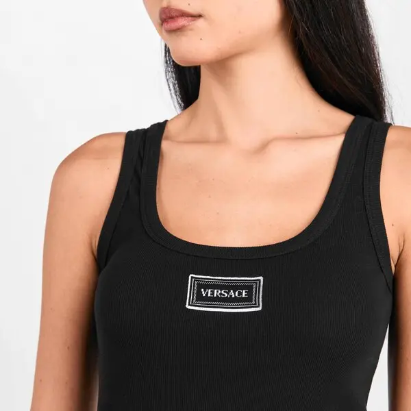 Versace Sleeveless Ribbed Tank Vest