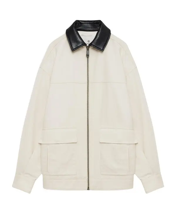 ANINE BING Collared Zip-up Jacket