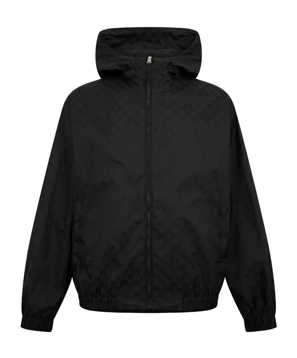 Gucci Monogram Hooded Zip-up Jacket