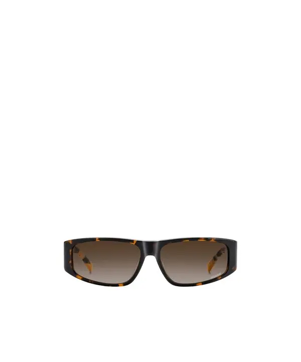 Missoni Tortoiseshell And Geometric Pattern Detail Sunglasses - Green
