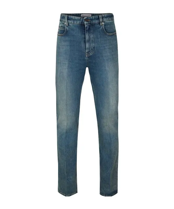Balenciaga High-waist Slim Jeans With Vintage Wash
