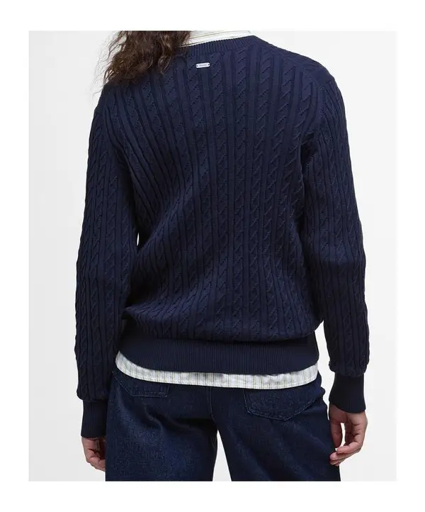Barbour Long-sleeved Cable Knit Sweater