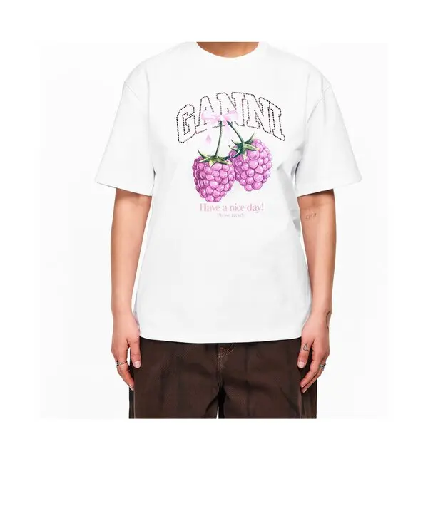 GANNI Logo Print T-shirt