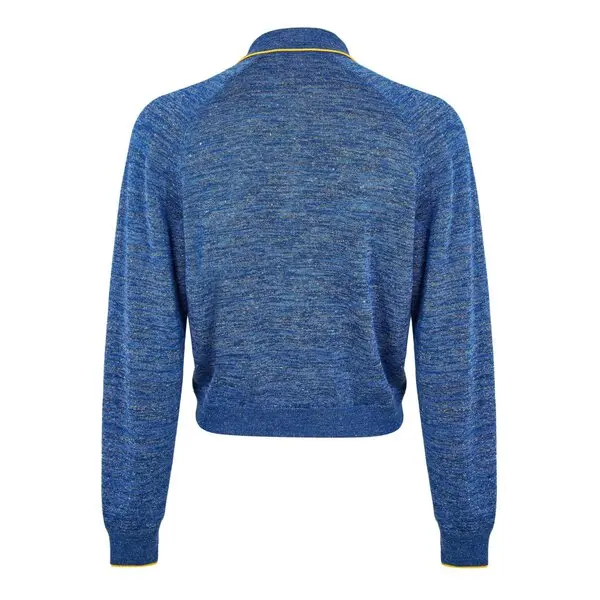 Versace Zip-up Knitted Top With Greca Motif