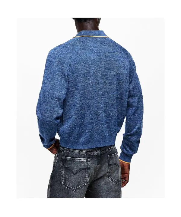 Versace Zip-up Knitted Top With Greca Motif