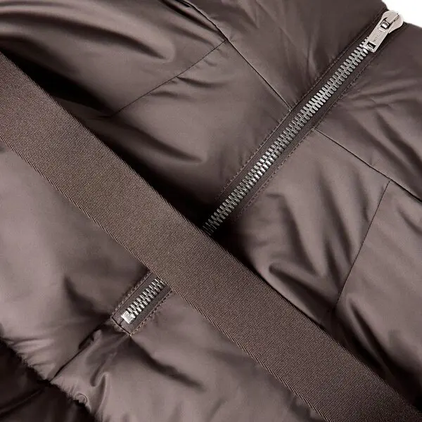 Rick Owens Down Jacket With Stand Collar