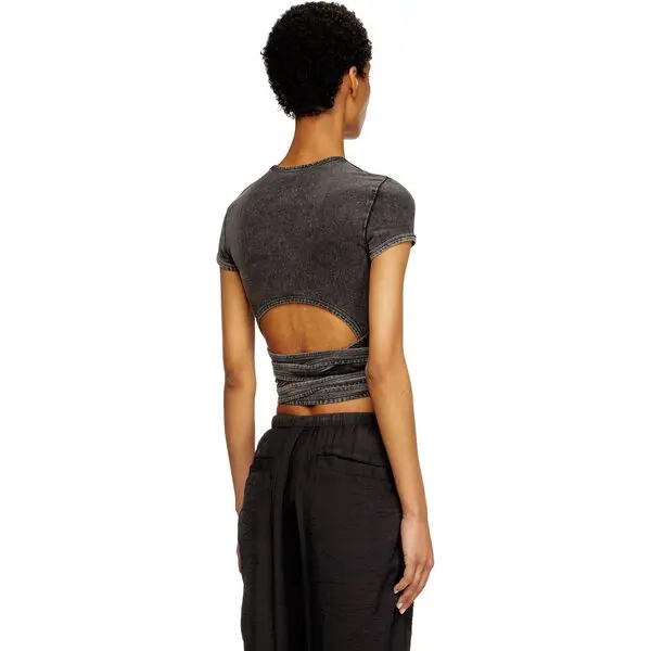 DIESEL® Solid Color Short Sleeve Top