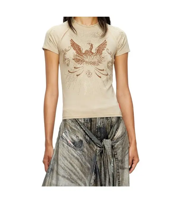 DIESEL® Logo T-shirt - Nude