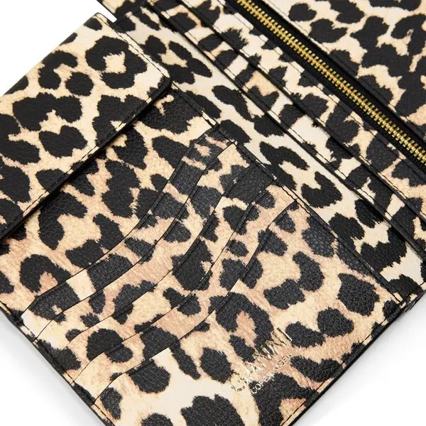 GANNI Travel Wallet Printed Zip Around Purse