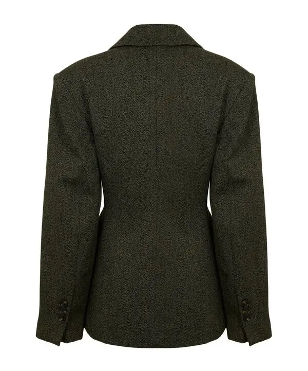GANNI Fitted Blazer With Notched Lapel