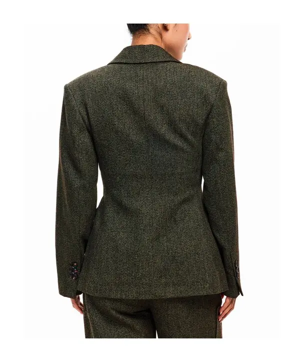 GANNI Fitted Blazer With Notched Lapel