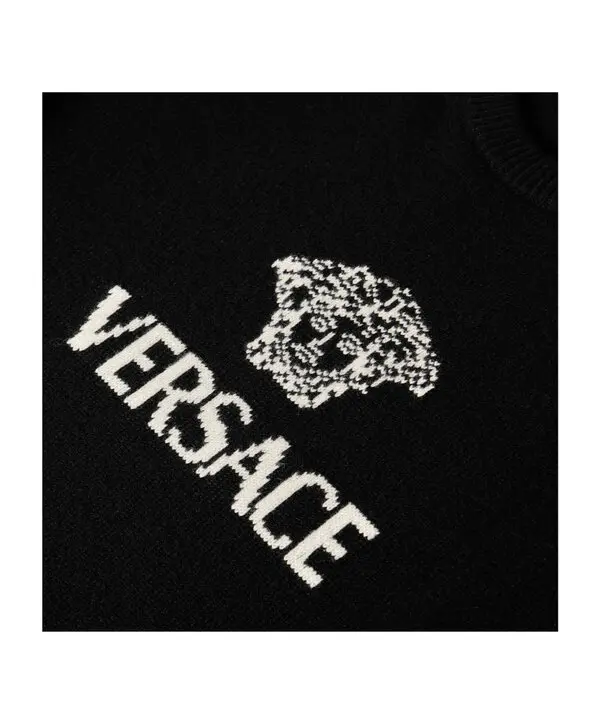 Versace Crew Neck Sweater With Medusa Detailing