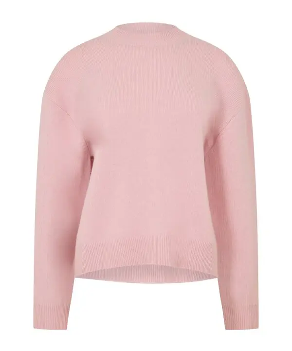 ANINE BING Long Sleeve Ribbed Trim Sweatshirt - Pink